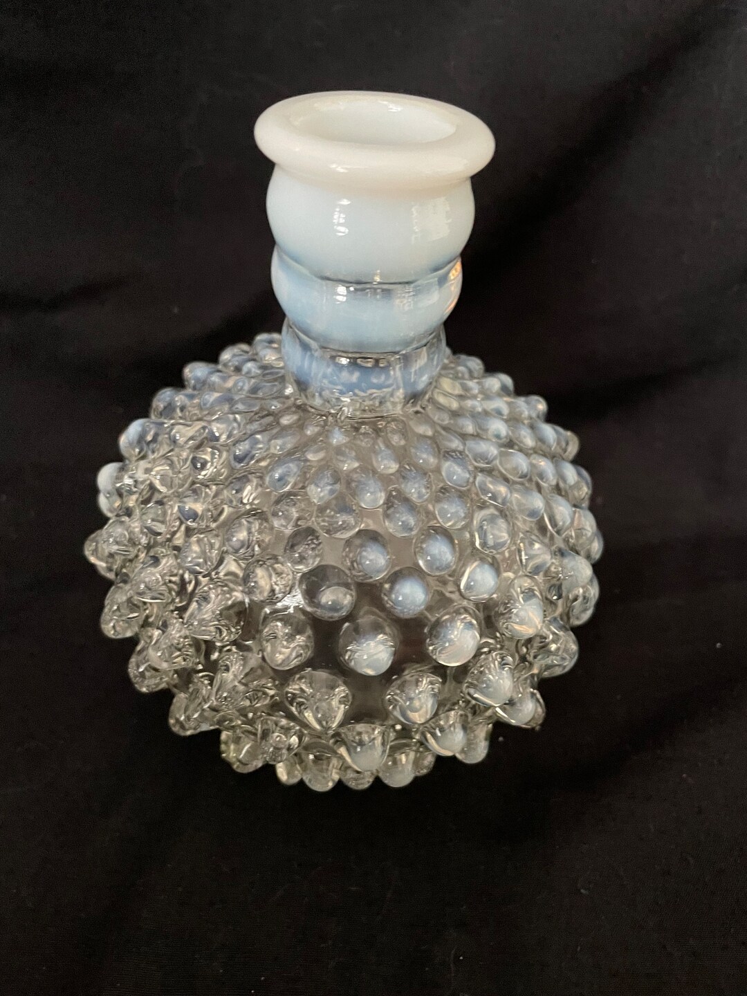 Fenton Moonstone Opalescent Hobnail Perfume Bottle - Etsy