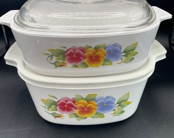 Corning Ware Bowl With Lid Summer Blush Pattern Pink Yellow Purple ...