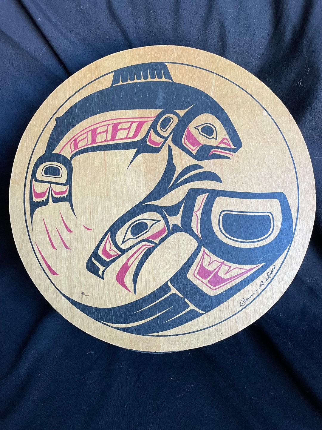Clarence Wells Hoop Drum Box Haida Art Signed - Etsy