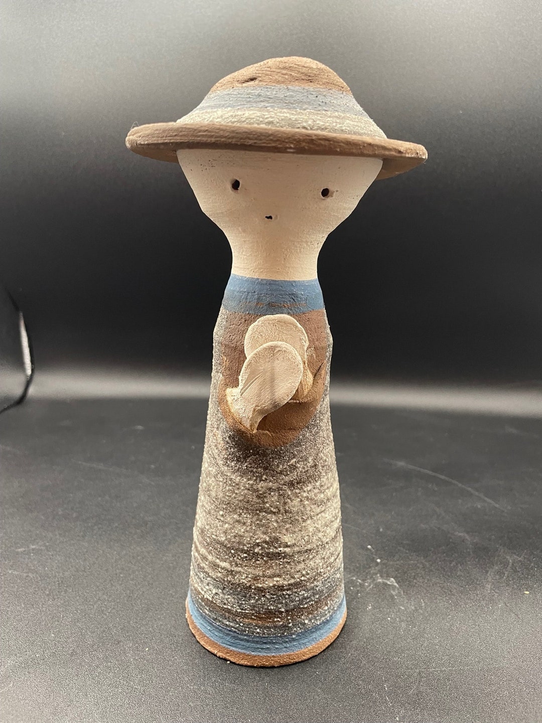 Swedish Red Clay Ceramic Doll Figurine With Hat - Etsy