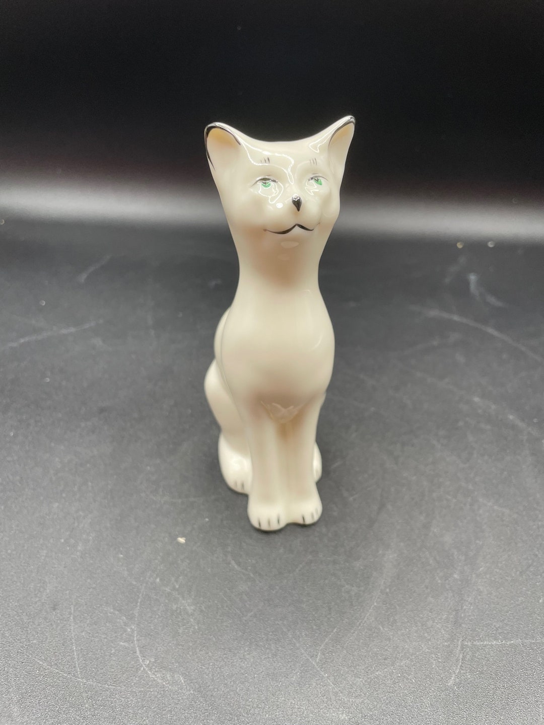 Porcelain White Cat Figurine Belleek -ireland - Etsy