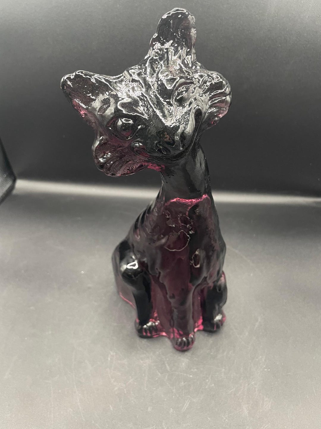 Fenton Purple Amethyst Winking Alley Cat - Etsy