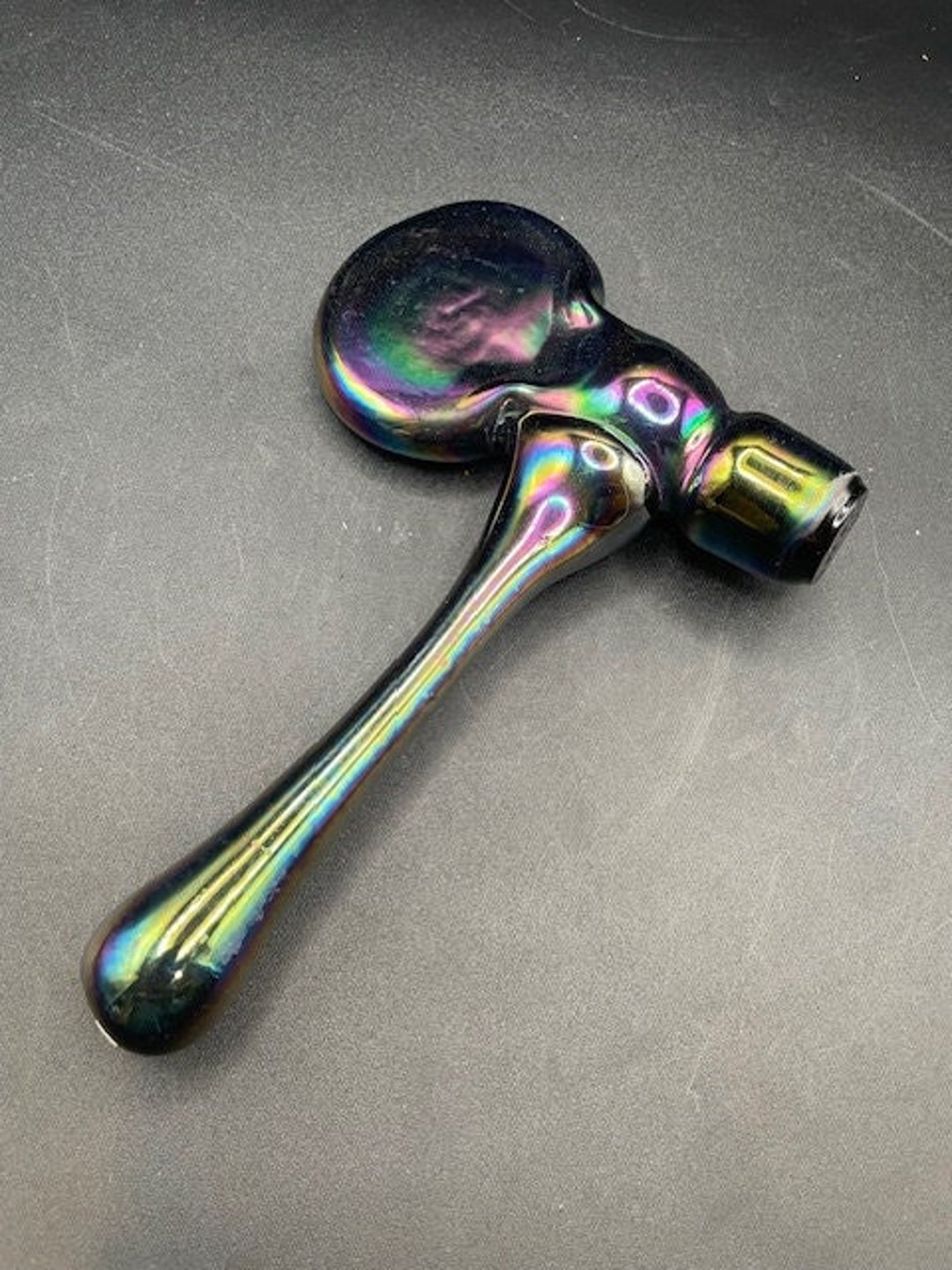Gibson Glass Cobalt Blue Iridescent Axe -signed - Etsy