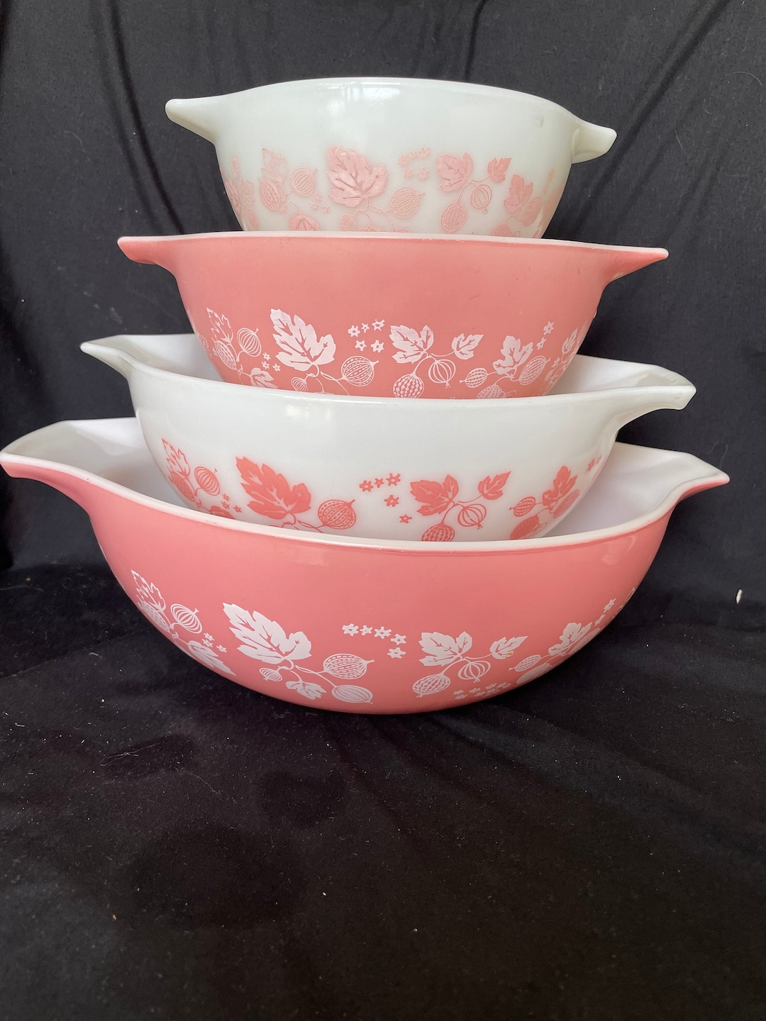 Pyrex Gooseberry Cinderella Bowls 441, 442, 443 and 444 - Etsy