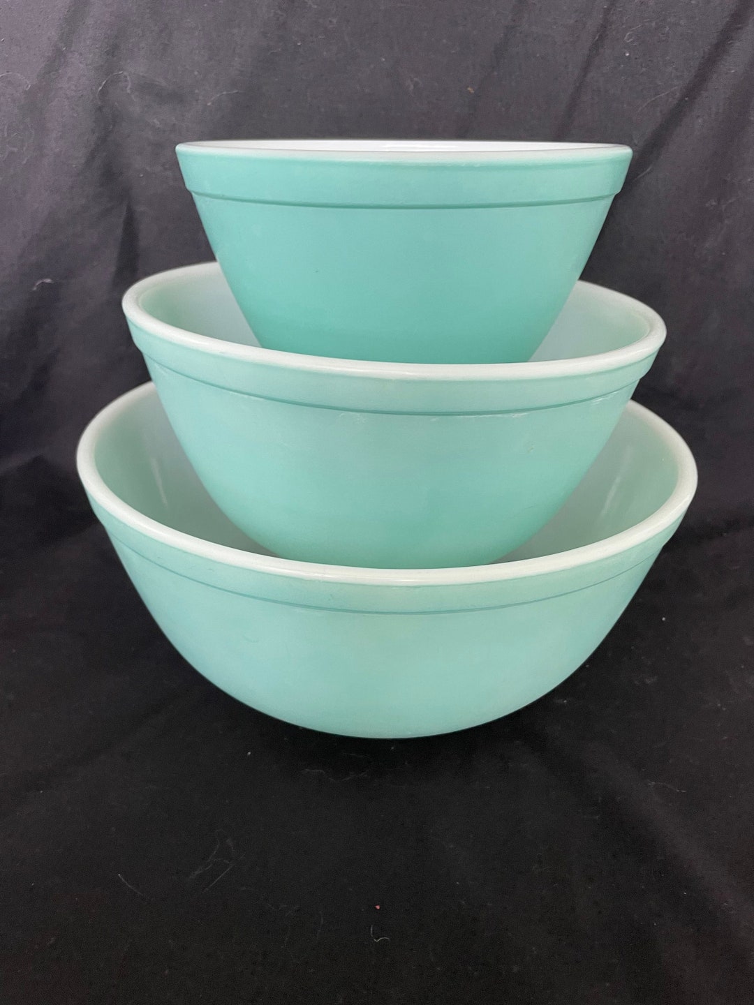 Vintage Turquoise/light Blue Pyrex Bowls X3 401, 402 and 403 - Etsy