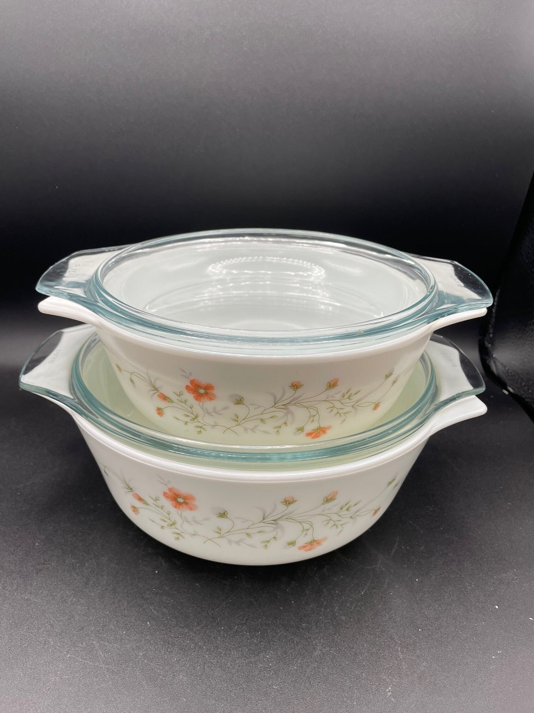 JAJ Made in England Pyrex Casserole Dishes With Lids Emily Spring ...