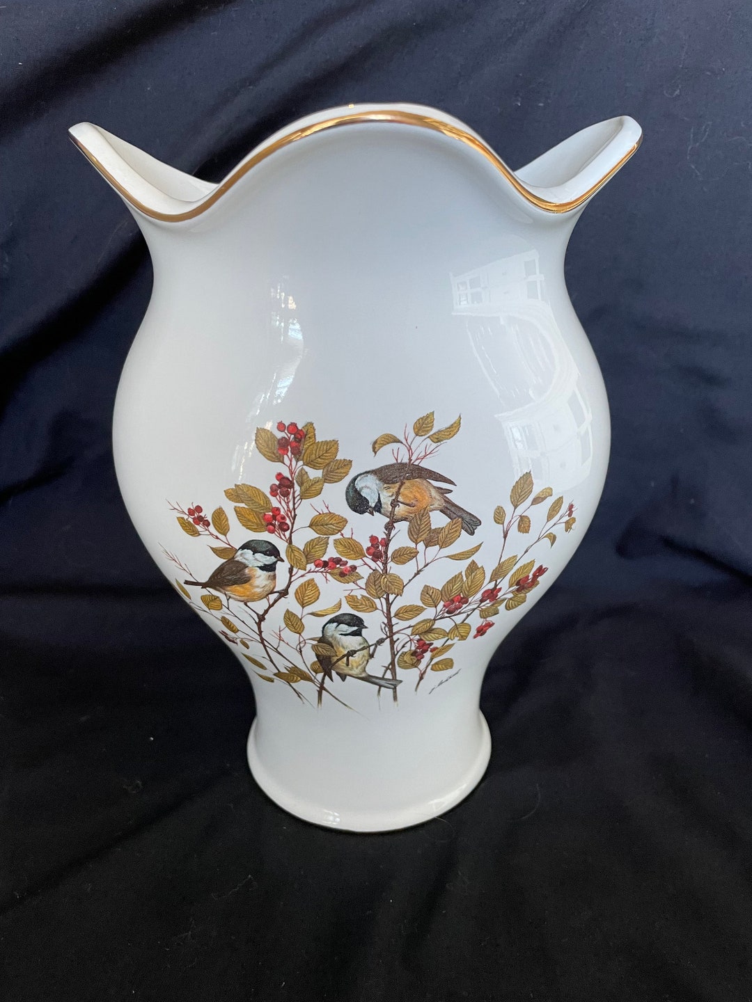James B Bean Chickadee Vase China - Etsy