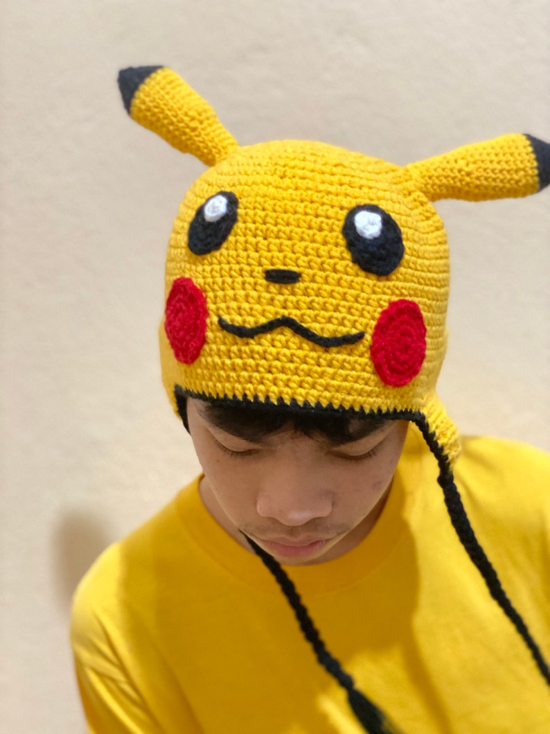 Pikachu Earflap Hat Crochet Pattern (DIGITAL) - Etsy