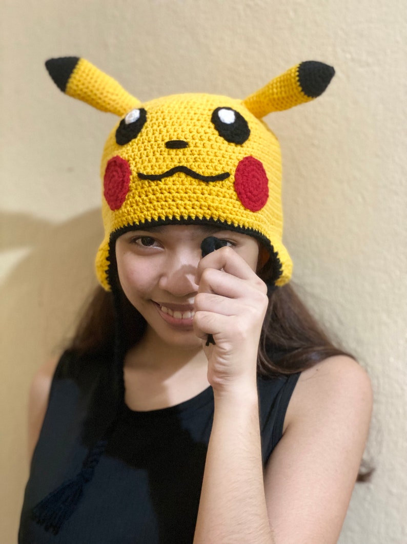 Pikachu Earflap Hat Crochet Pattern (DIGITAL) - Etsy