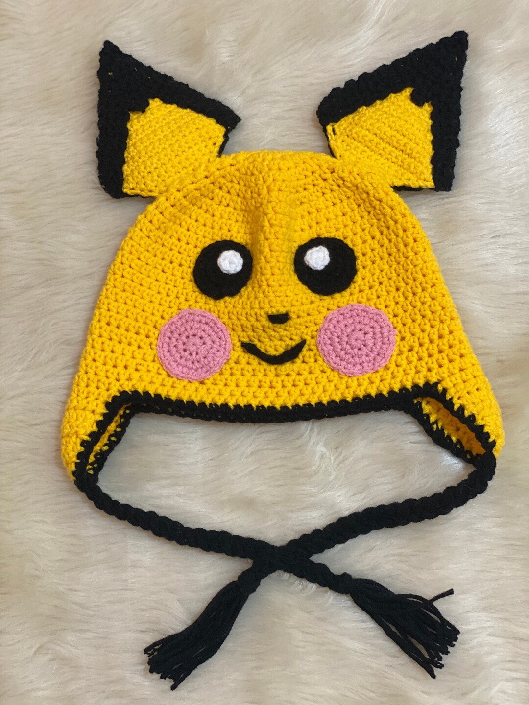 Pichu Earflap Hat Crochet Pattern (DIGITAL) - Etsy