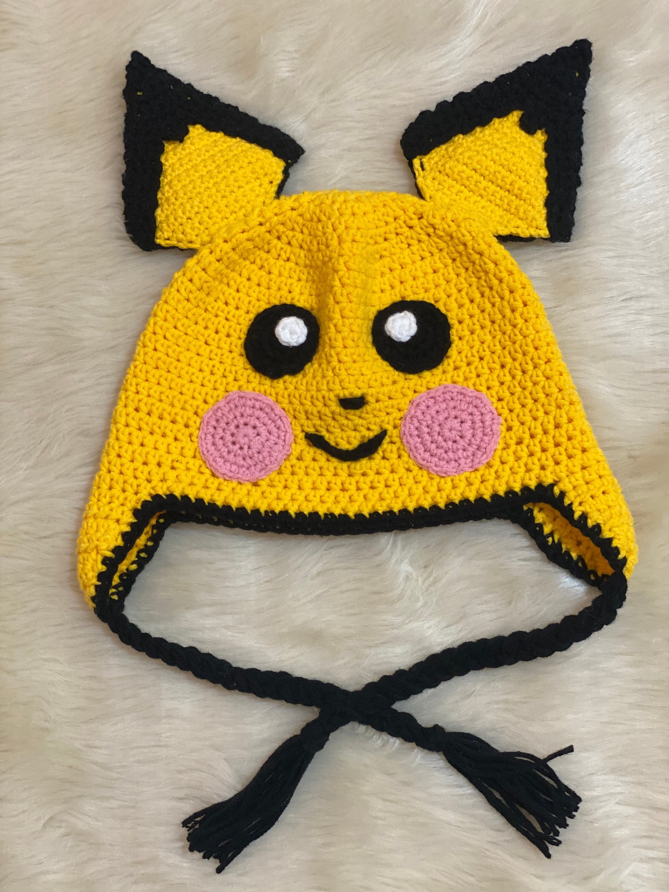 Pichu Earflap Hat Crochet Pattern (DIGITAL) - Etsy