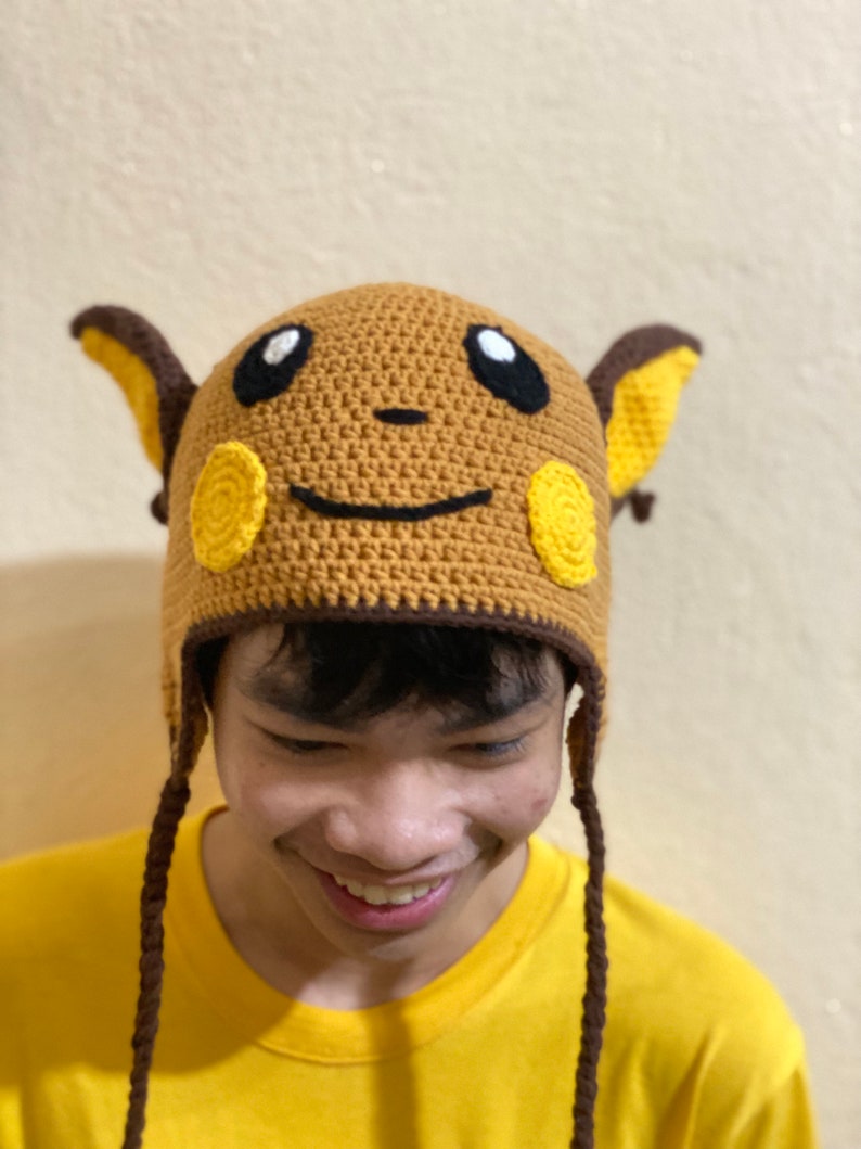 Raichu Earflap Hat Crochet Pattern (DIGITAL) - Etsy