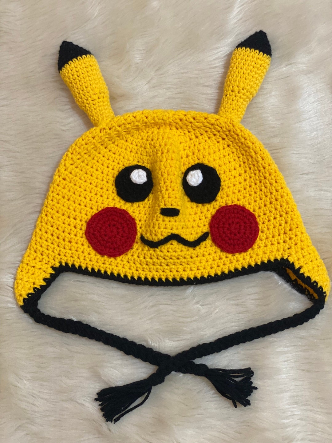 Pikachu Earflap Hat Crochet Pattern (DIGITAL) - Etsy