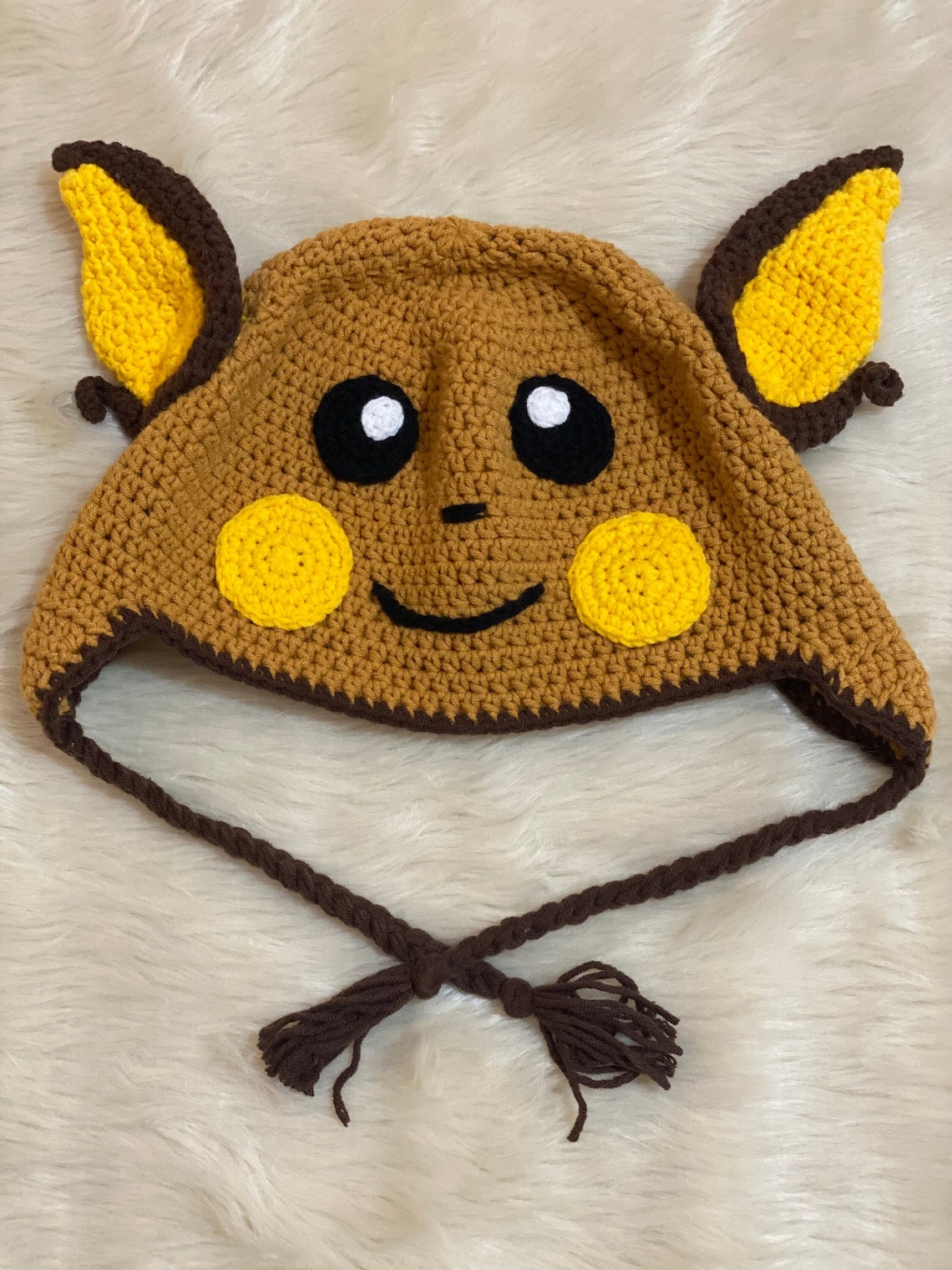 Raichu Earflap Hat Crochet Pattern (DIGITAL) - Etsy