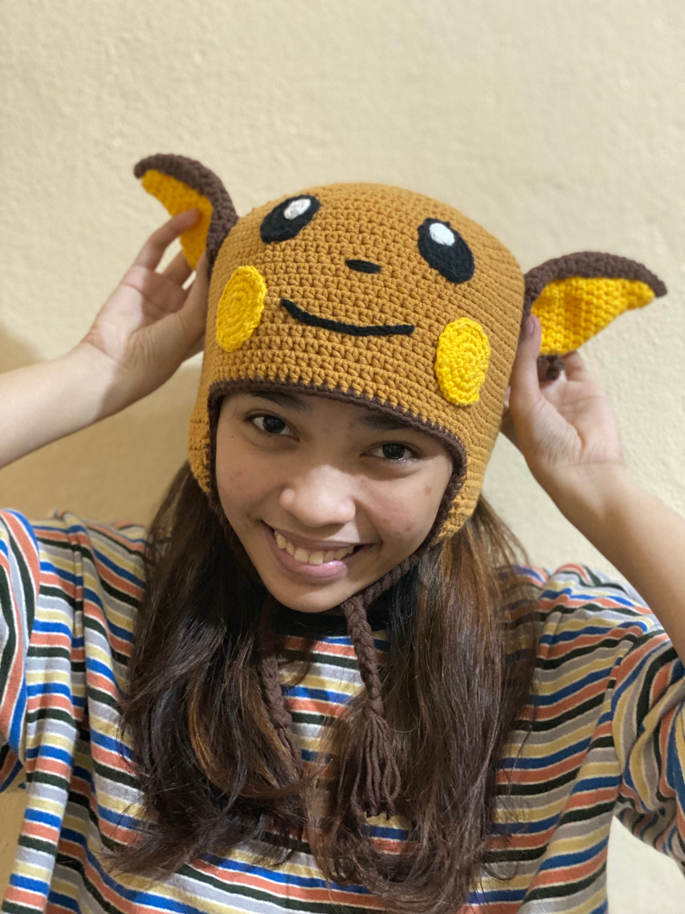 Raichu Earflap Hat Crochet Pattern (DIGITAL) - Etsy