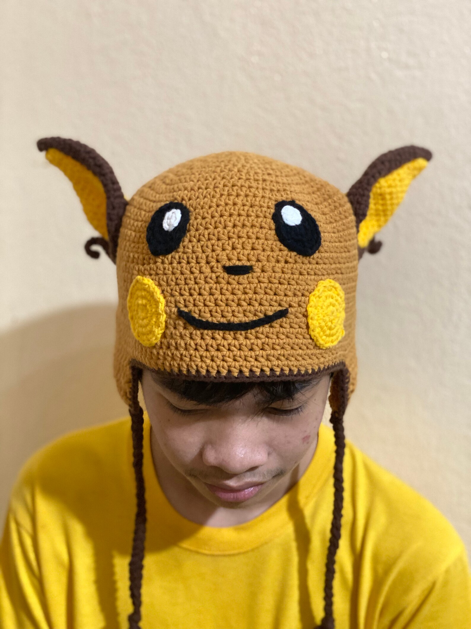 Raichu Earflap Hat Crochet Pattern (DIGITAL) - Etsy