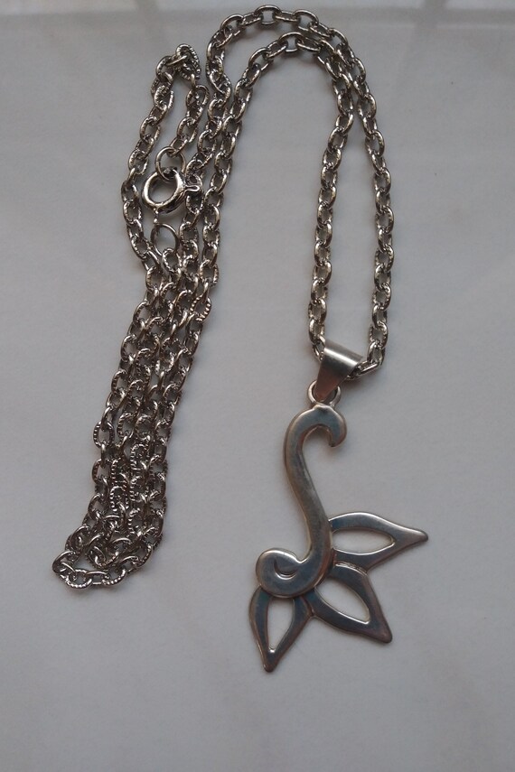 Sterling vintage scroll design - Gem