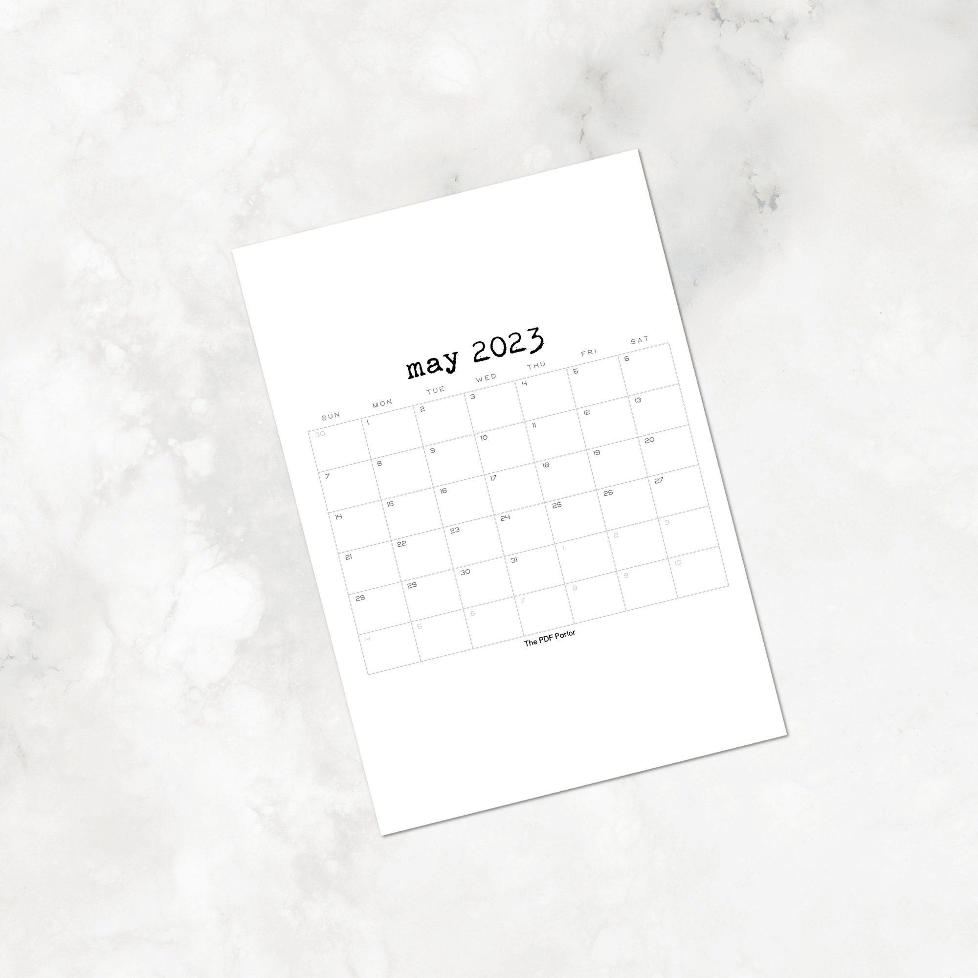 2023 Calendar,printable 2023 Calendar PDF, Minimalist, A5 Size Calendar ...