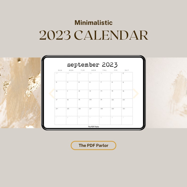 2023 Calendar,printable 2023 Calendar PDF, Minimalist, A5 Size Calendar ...