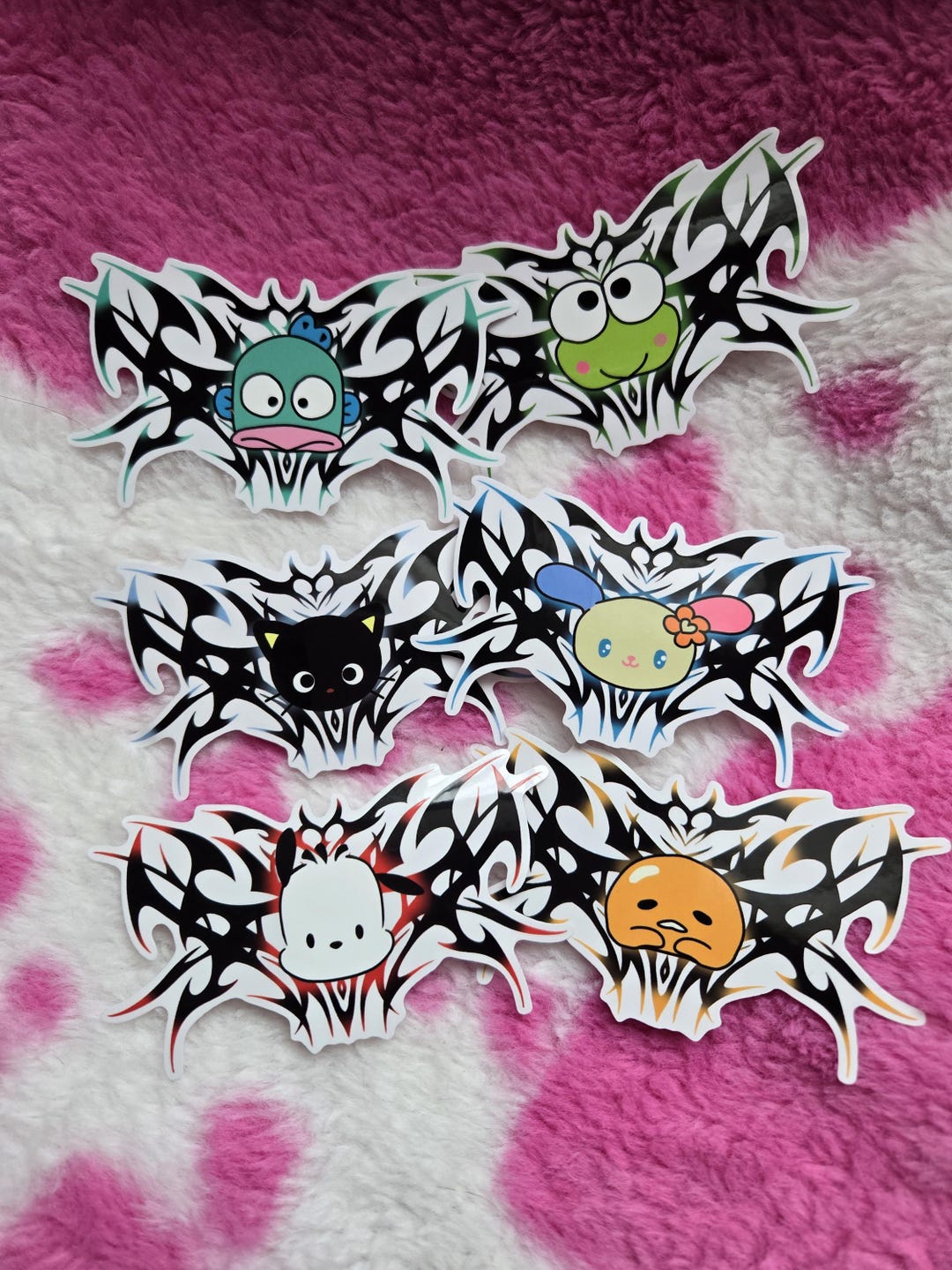 Part 2 Y2K Kawaii Mascot Tattoo Transparent Vinyl Stickers - Etsy