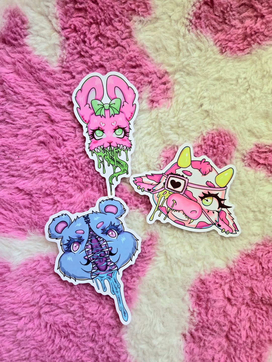 Candy Gore Monster Animal Vinyl Stickers - Etsy