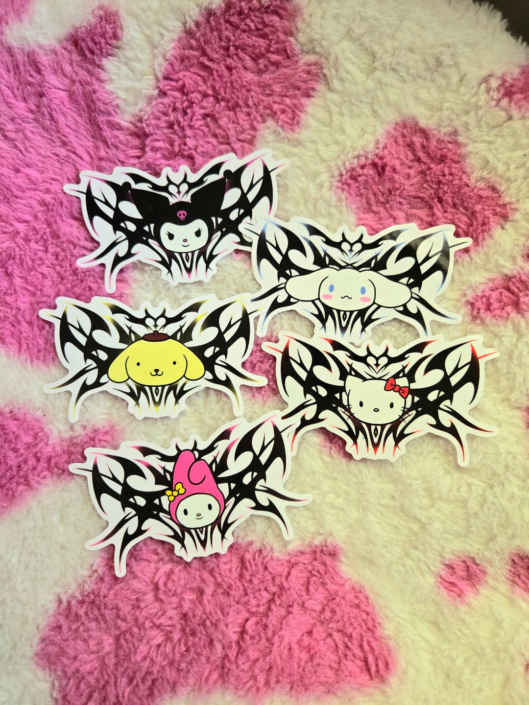 Y2K Kawaii Mascot Tattoo Transparent Vinyl Stickers - Etsy