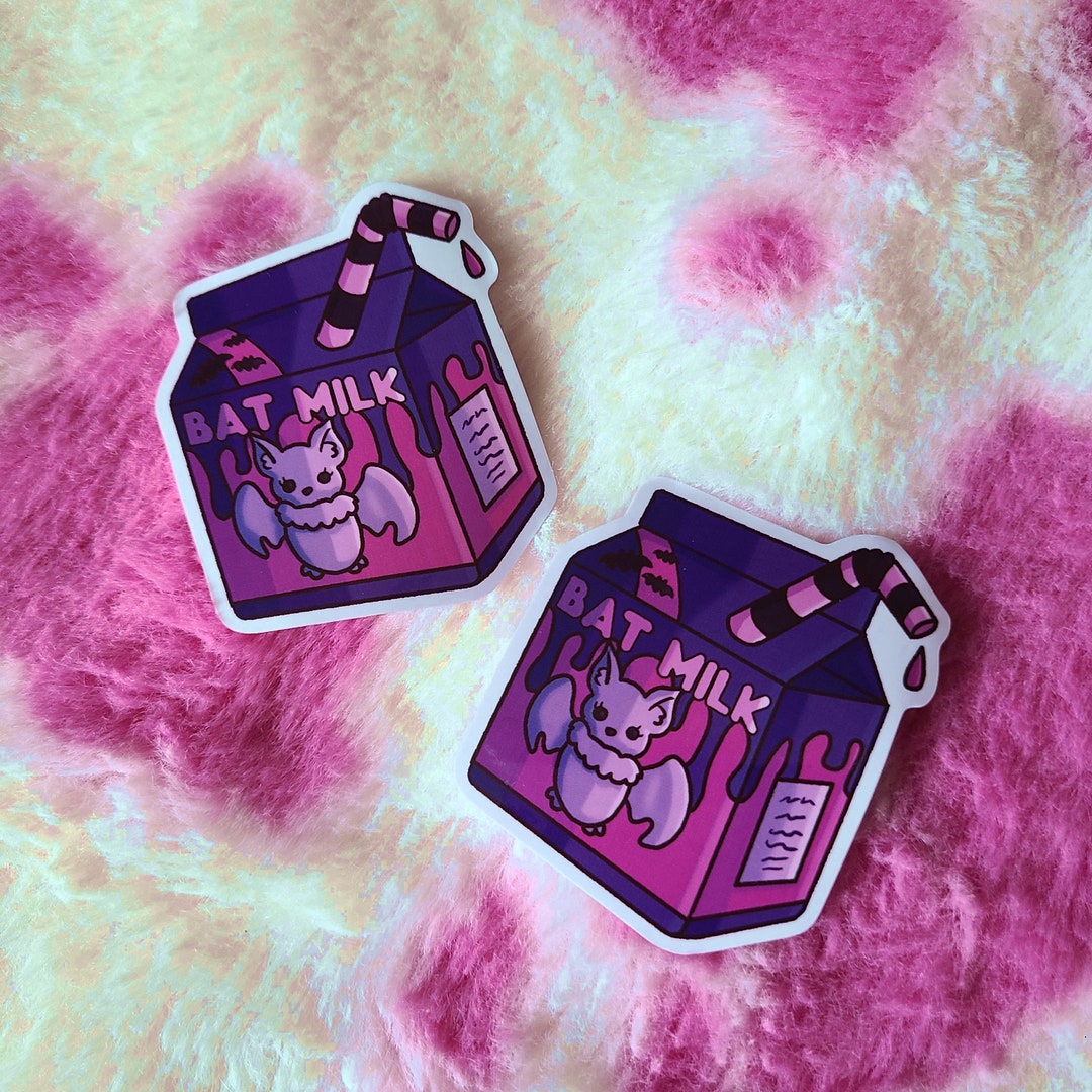 Bat Milk Creepy Cute Vinyl Sticker - Etsy