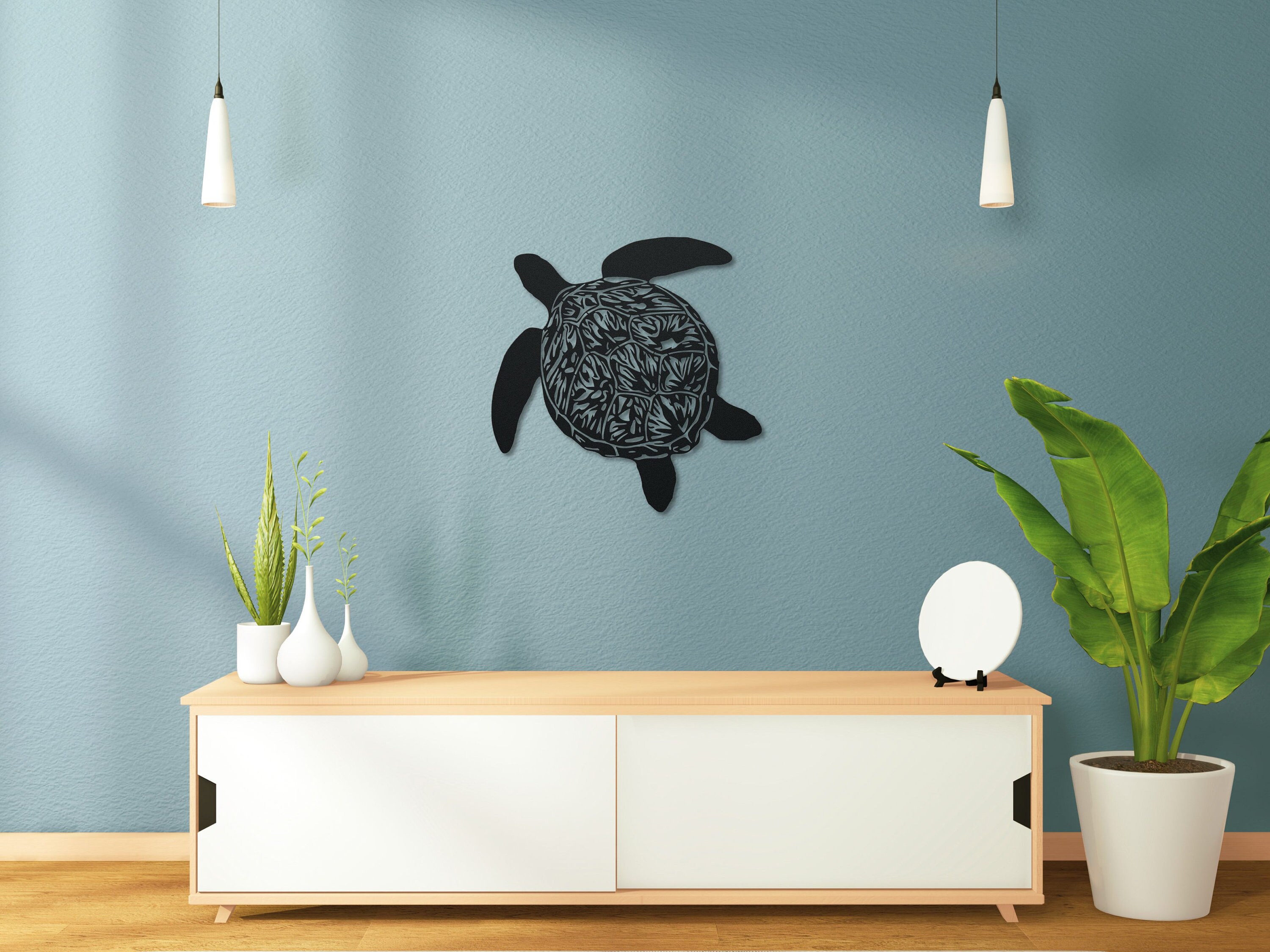 Metal Sea Turtle Wall Art Metal Marine Sea Turtle Ornament Turtle Lover ...