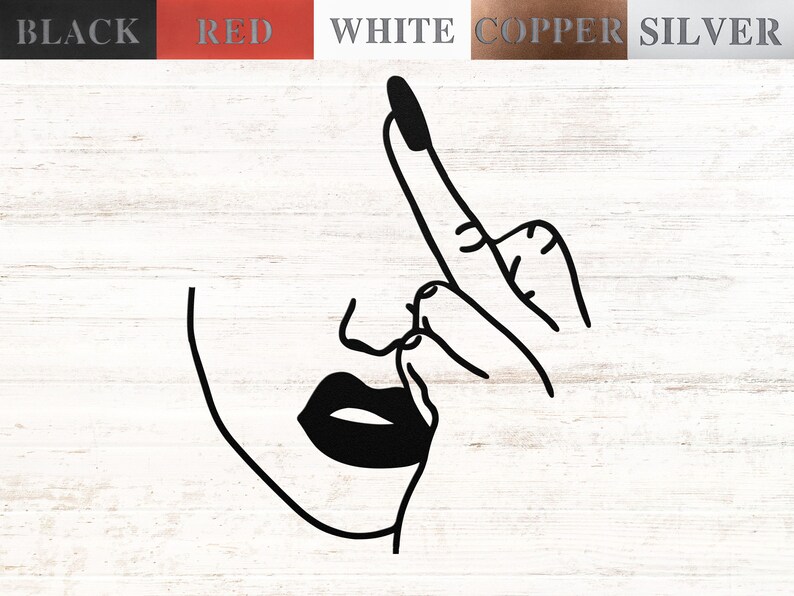 Metal Middle Finger Feminist Wall Art Female Body Line Art Feminist ...