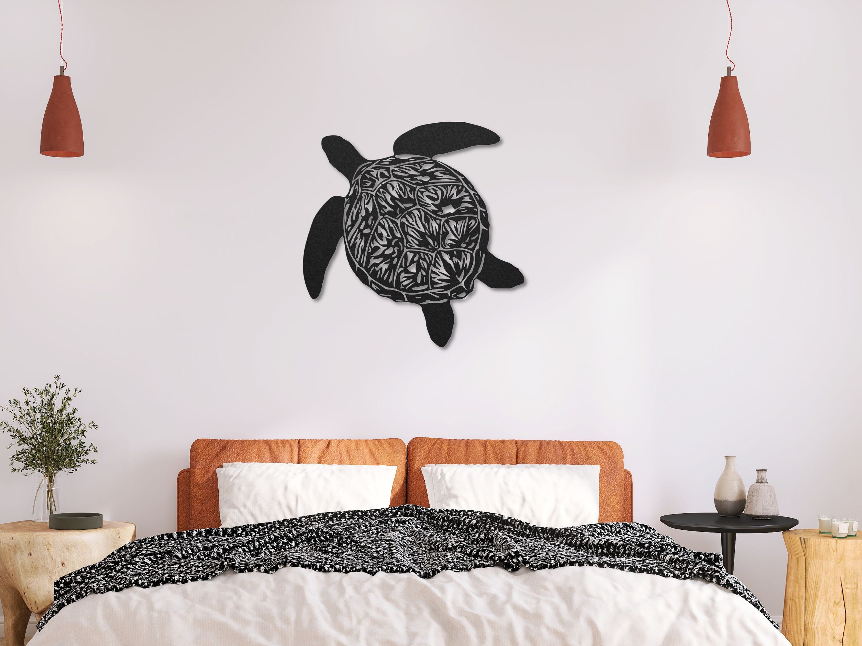 Metal Sea Turtle Wall Art Metal Marine Sea Turtle Ornament Turtle Lover ...
