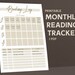 Monthly Reading Log - Neutral Reading Tracker Independent Kids Time ...