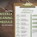Easy Cleaning Card Checklist Daily Weekly Responsibilities for Kids ...