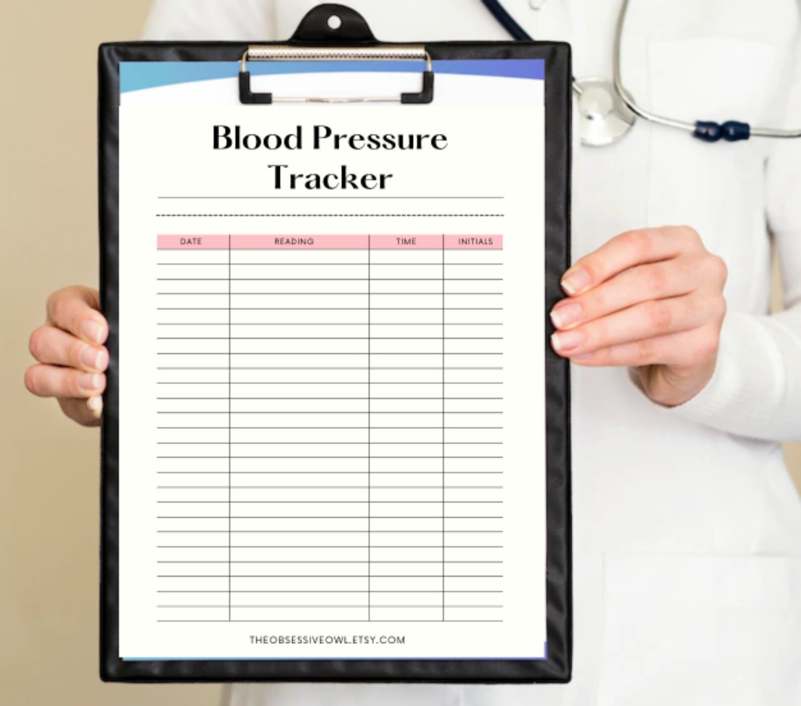 Printable Log - Digital Download - Medical - Blood Pressure Log ...