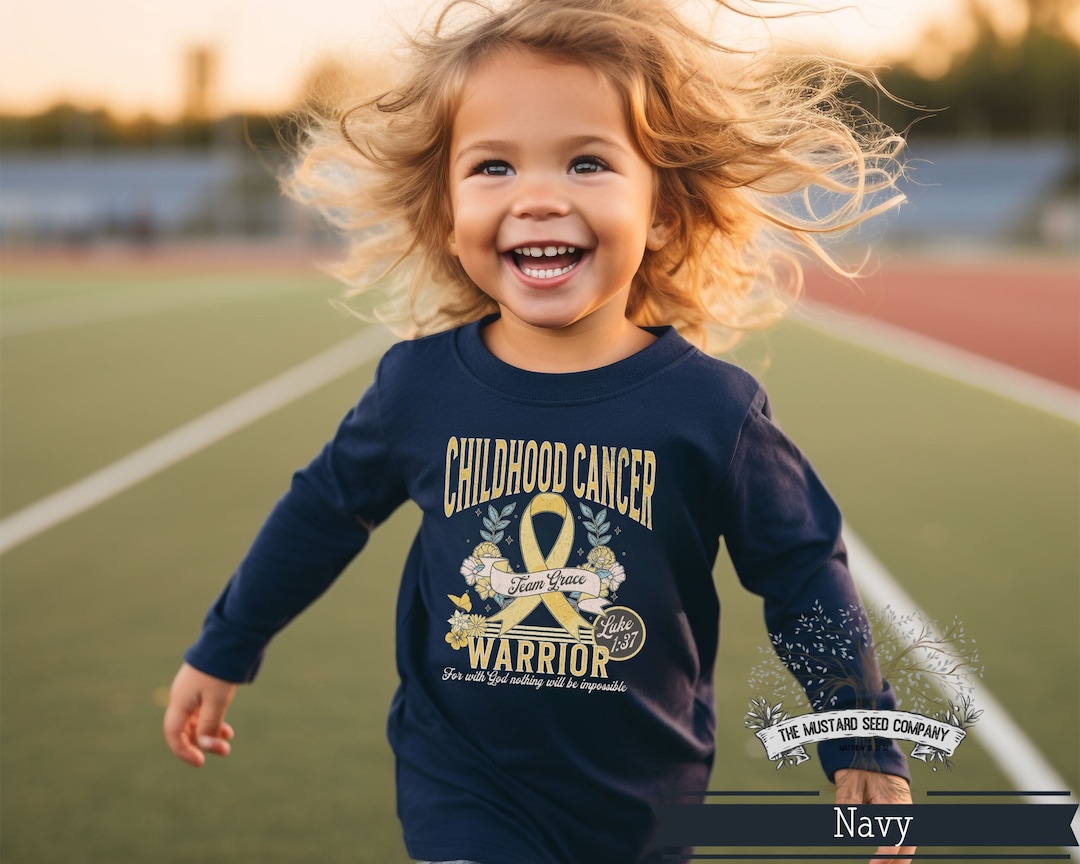 Personalized Kids Childhood Cancer Warrior Shirt Cancer Awareness T ...