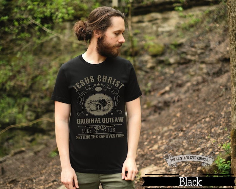 Jesus the Original Outlaw Christian Mens T-shirt Vintage - Etsy