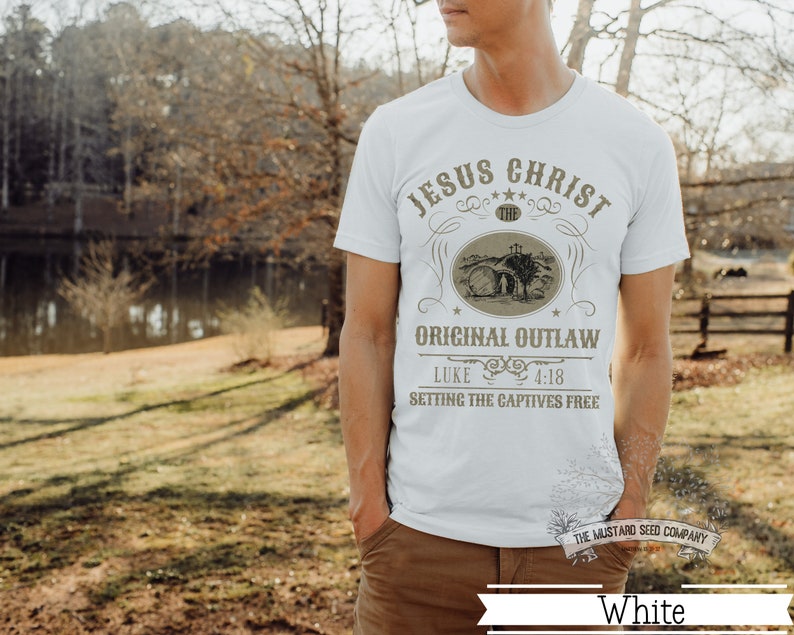 Jesus the Original Outlaw Christian Mens T-shirt Vintage - Etsy