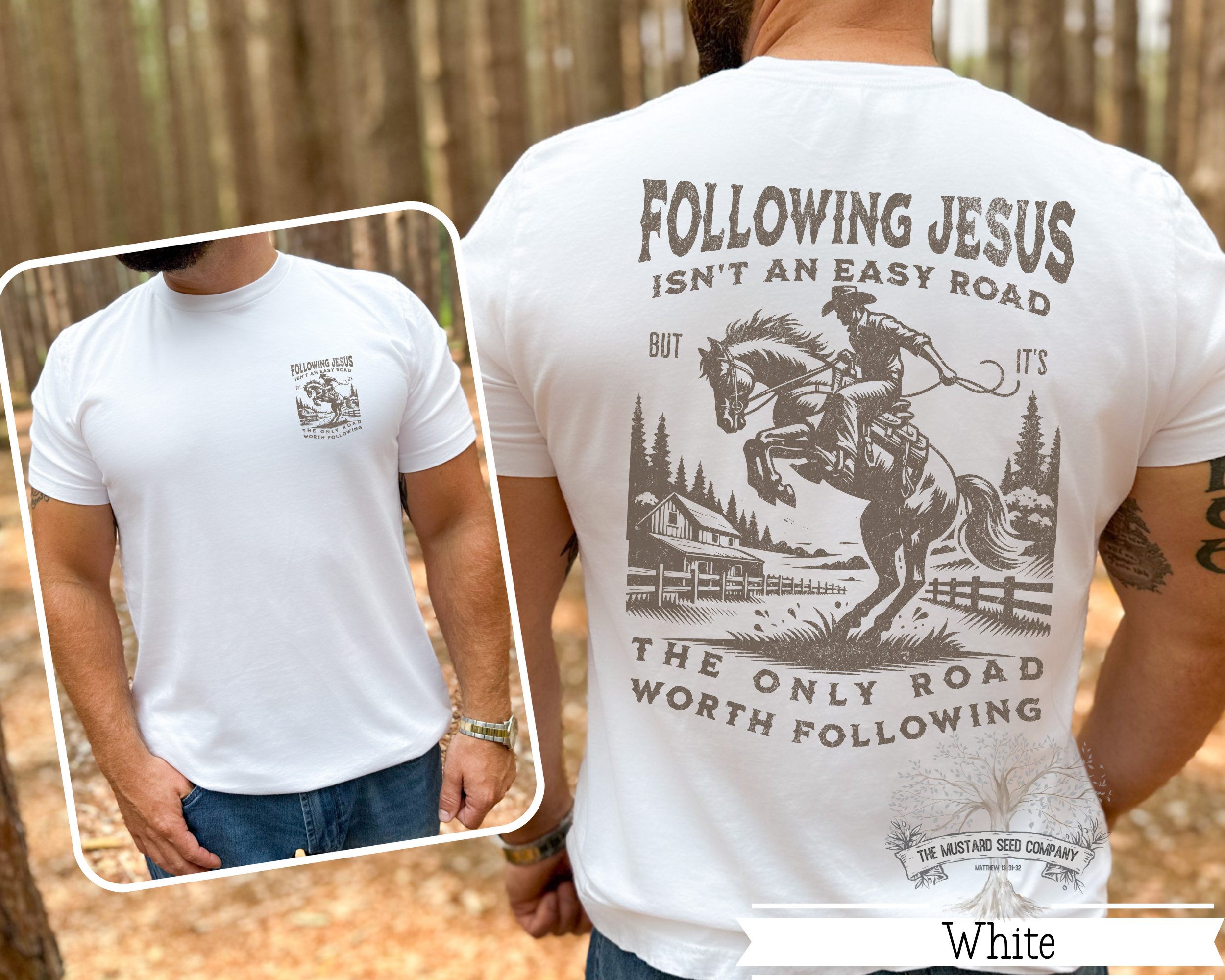 Follow Jesus Western Christian Mens Tshirt Vintage Christian Shirt Mens ...