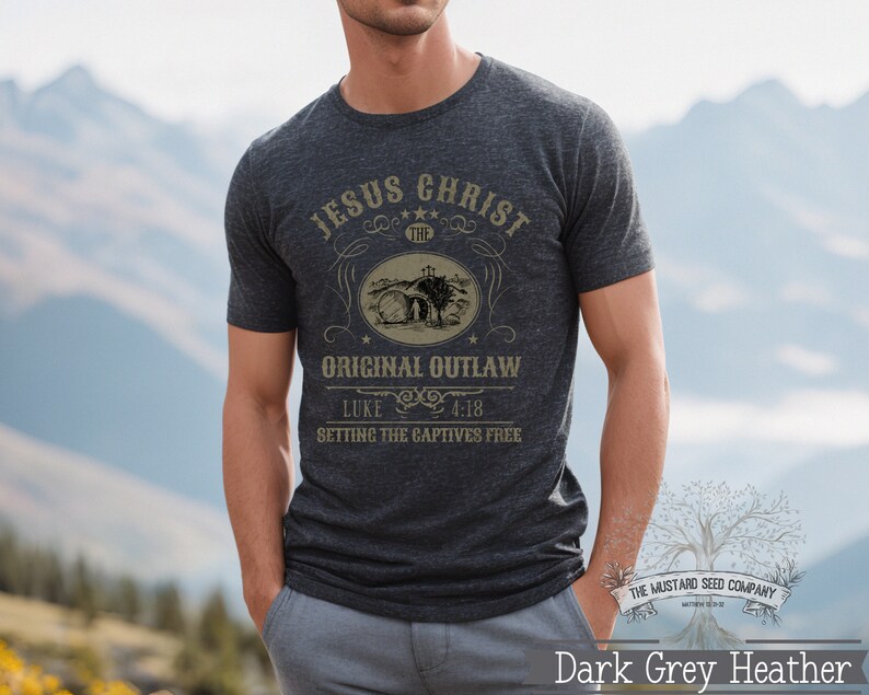 Jesus the Original Outlaw Christian Mens T-shirt Vintage - Etsy