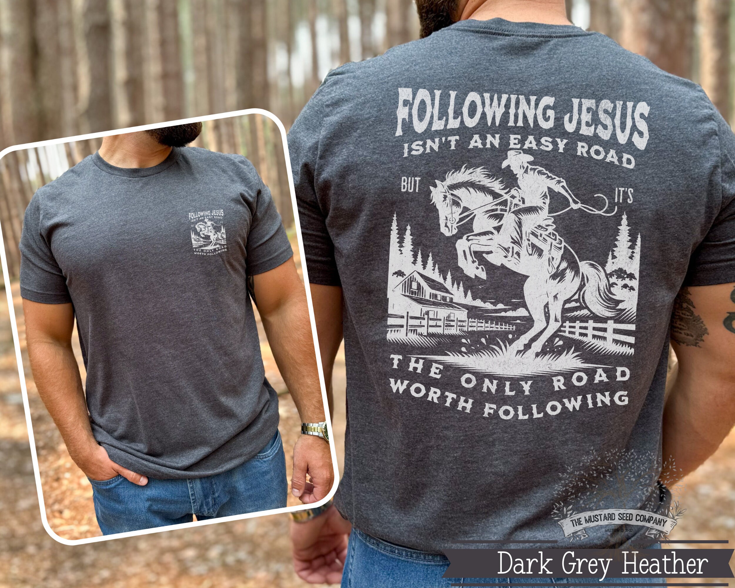 Follow Jesus Western Christian Mens Tshirt Vintage Christian Shirt Mens ...
