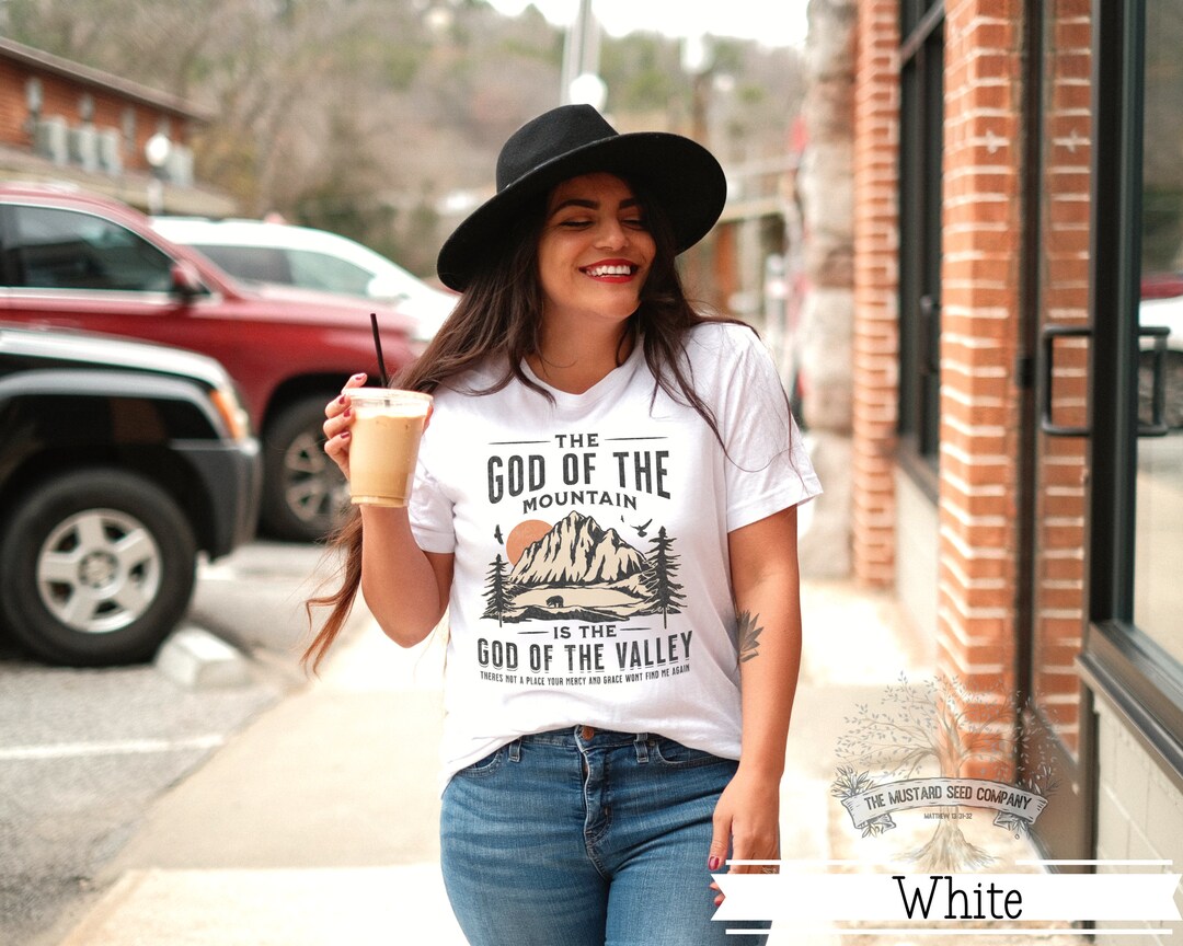 The God of the Mountain Christian T-shirt Worship Shirt for Her Cute ...
