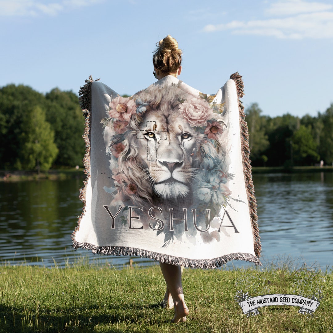 Yeshua Christian Throw Blanket Lion of Judah Christian Throw Christian ...