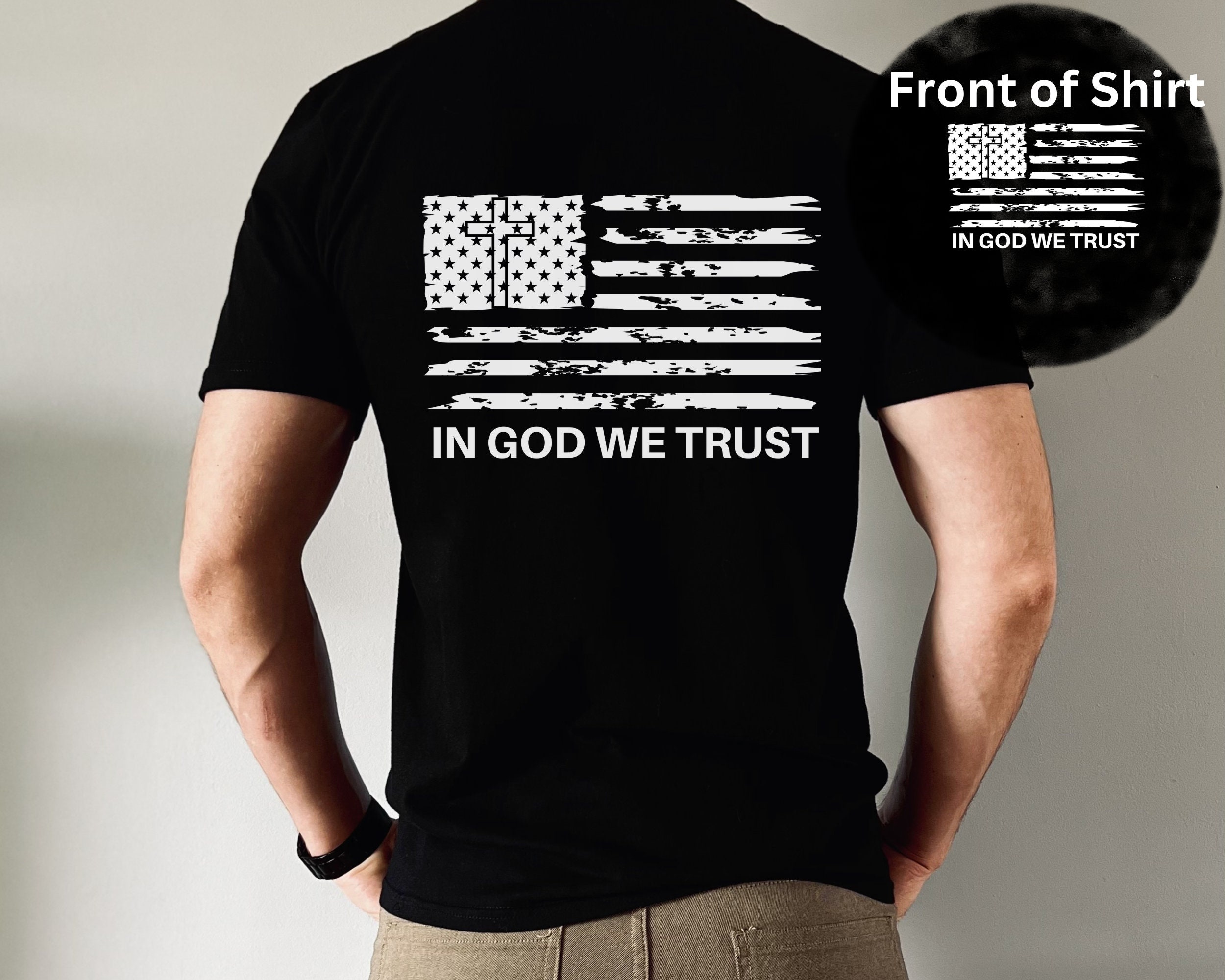In God We Trust Shirt American Conservative Christian T-shirt Flag ...