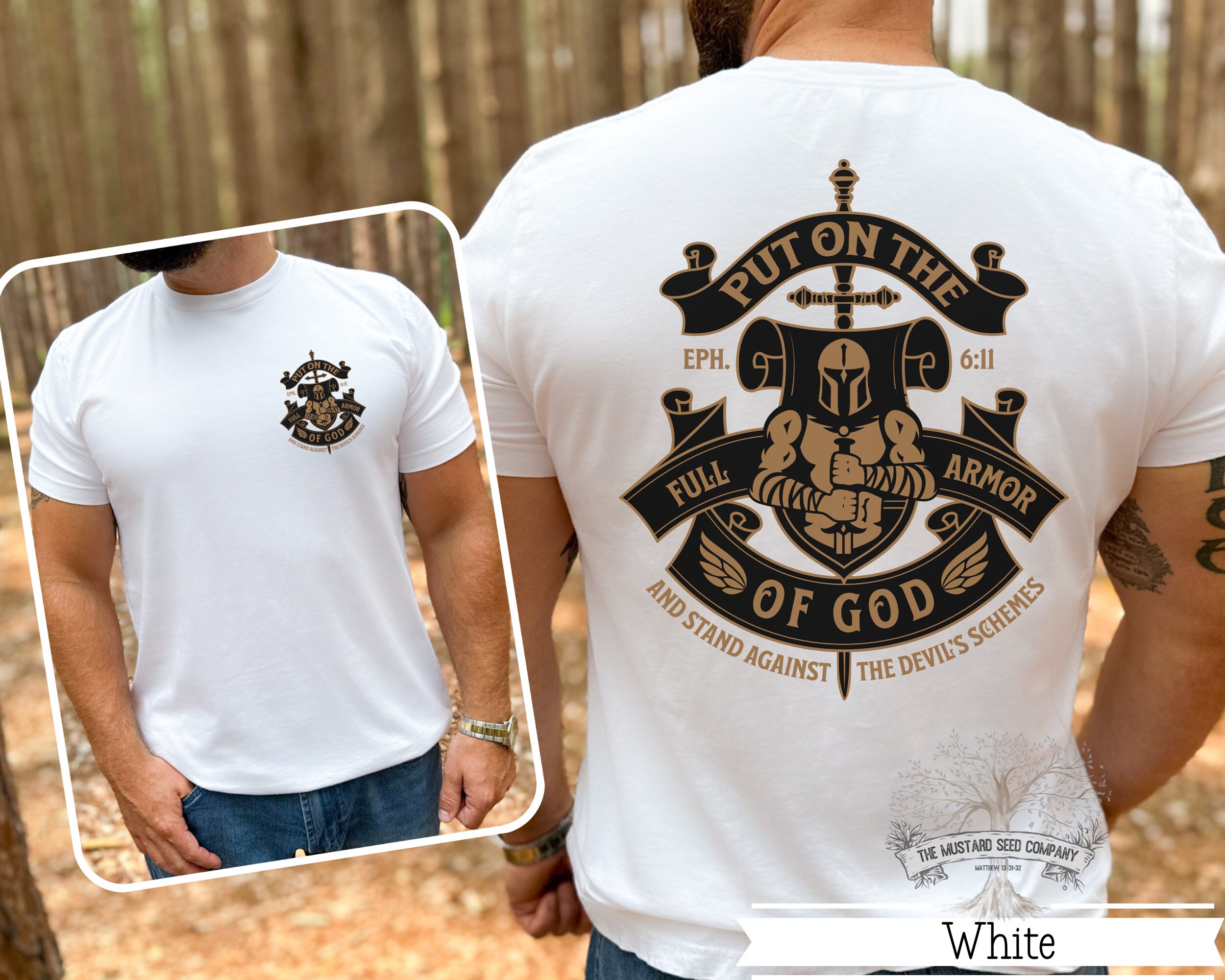 Armor of God Mens Christian T-shirt Put on the Full Armor of God Shirt ...