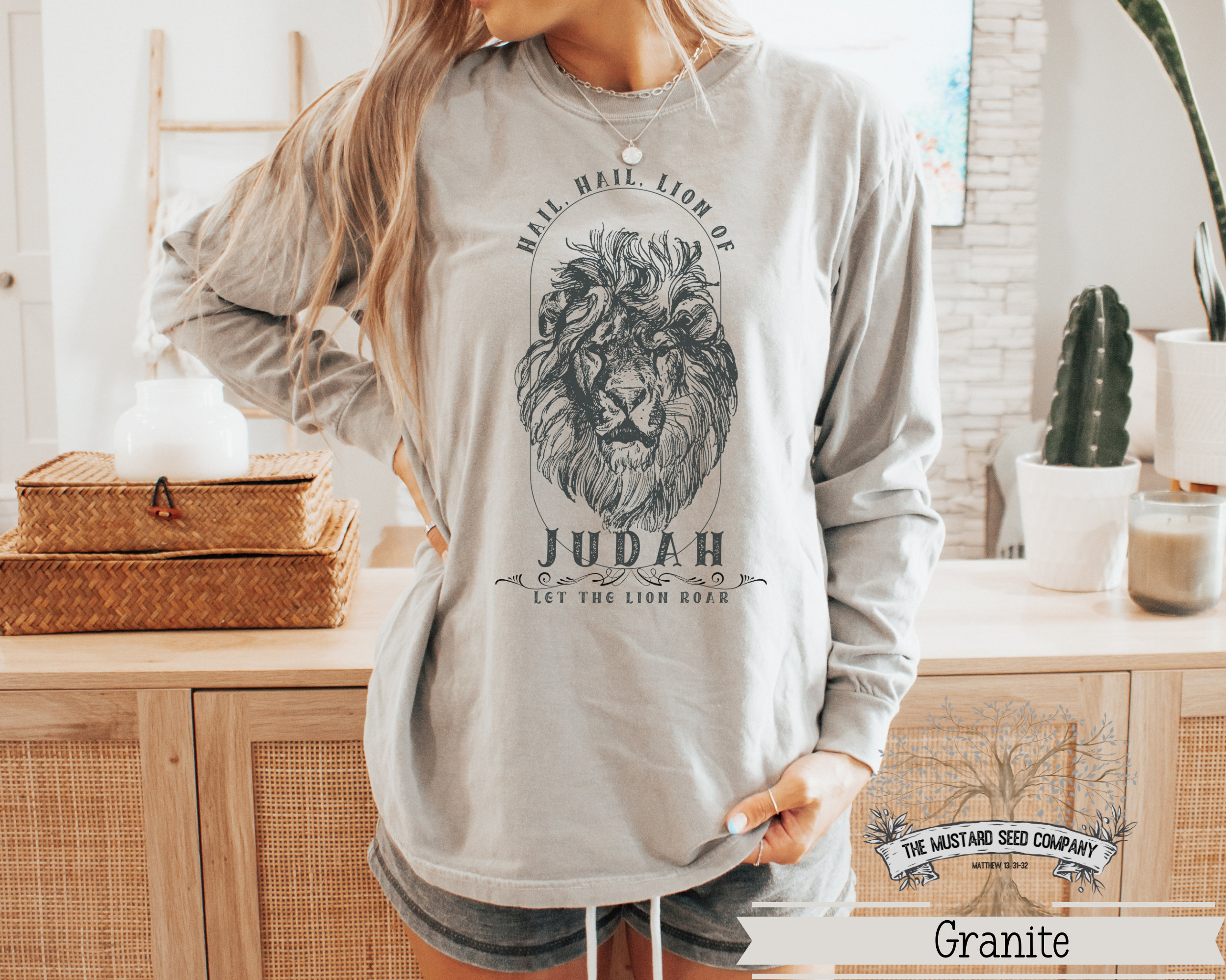 Lion of Judah Graphic Long Sleeve Shirt for Her Womens Christian ...