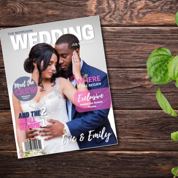 Magazine Wedding Invitation - Etsy