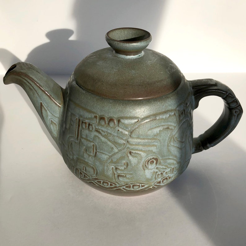 Frankoma Mayan Aztec Tea Pot 7 - Etsy
