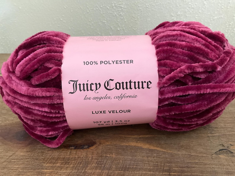 Juicy Couture Luxe Velour Yarn - Etsy