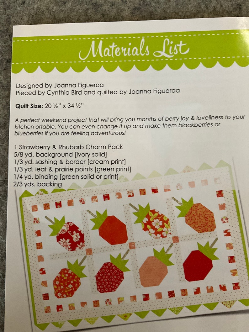 Berries Quilt Pattern/ Fig Tree - Etsy