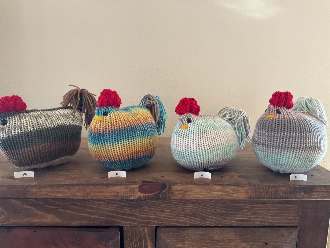 Knitted Chickens - Etsy