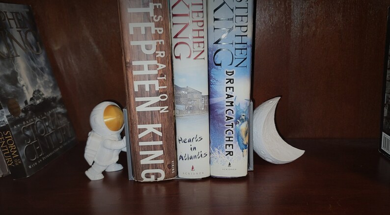 Astronaut and Moon Space Themed Bookend Set - Etsy
